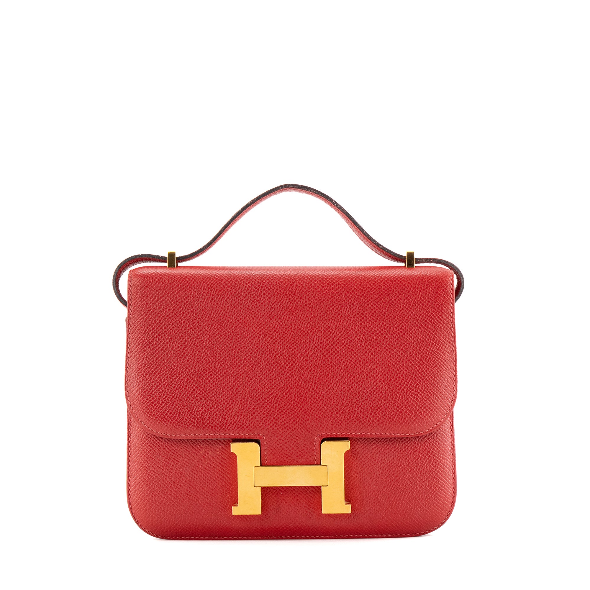 HERMÈS - Sac à bandoulière Constance 18 Hermès en cuir epsom rouge – ORMAIN